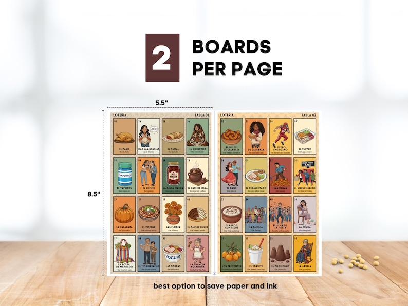 Thanksgiving Latino Loteria, 100 Printable Boards, Multicultural ...