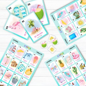 Summer Loteria, Loteria De Verano, 40 Boards, 54 Cards, Pool Party ...