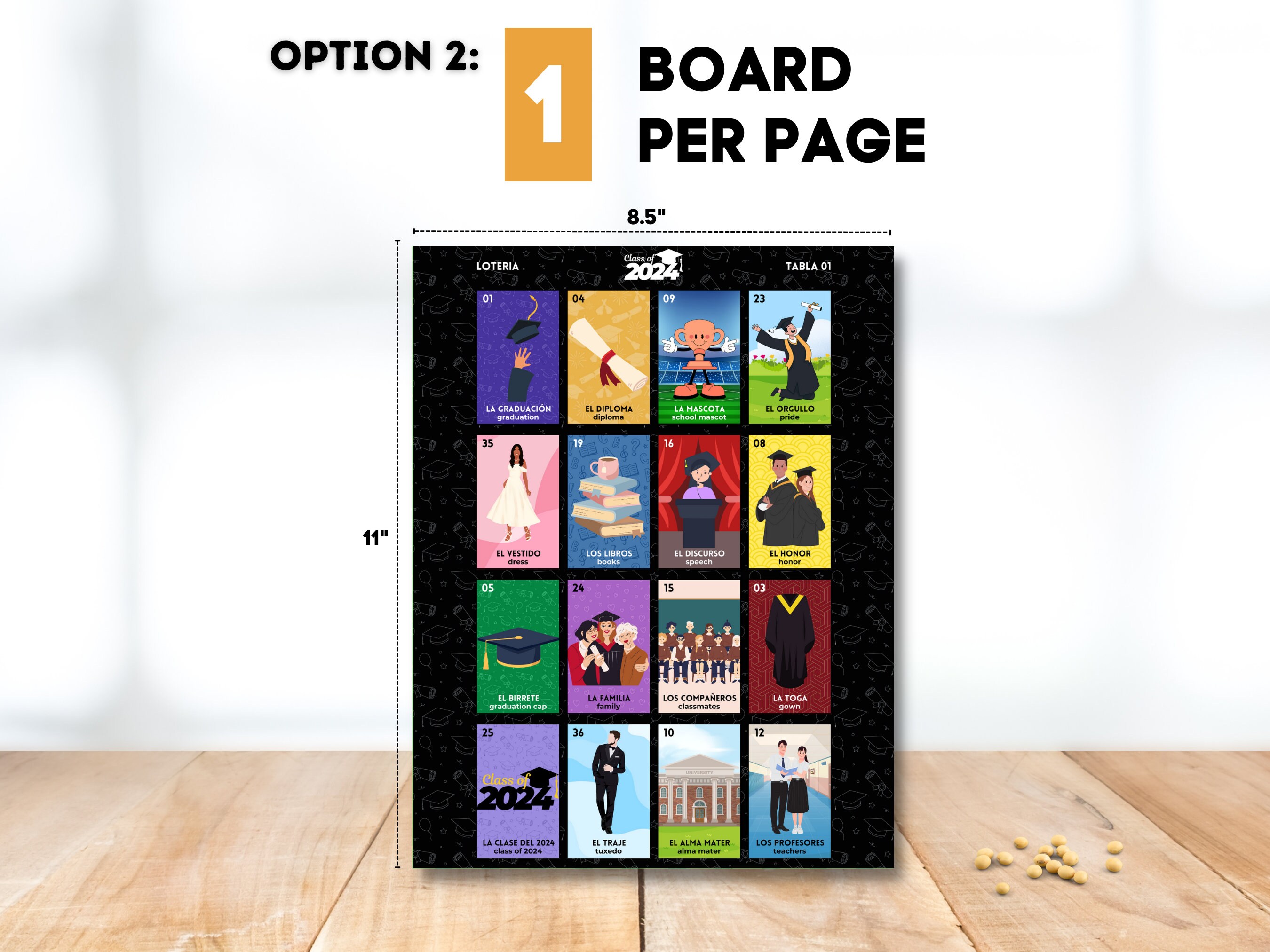 Graduation Loteria, Loteria De Graduación, 40 Boards, for High School ...