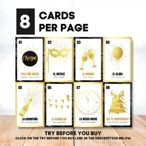 Loteria Año Nuevo 2025, New Year Loteria, 40 Boards, New Year's Eve ...