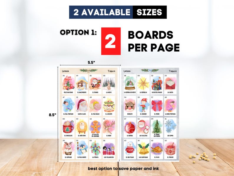 Loteria Navideña, 40 Boards, Spanish Christmas Holiday Bingo, (digital ...