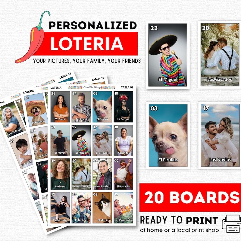 Loteria Family Custom - Etsy