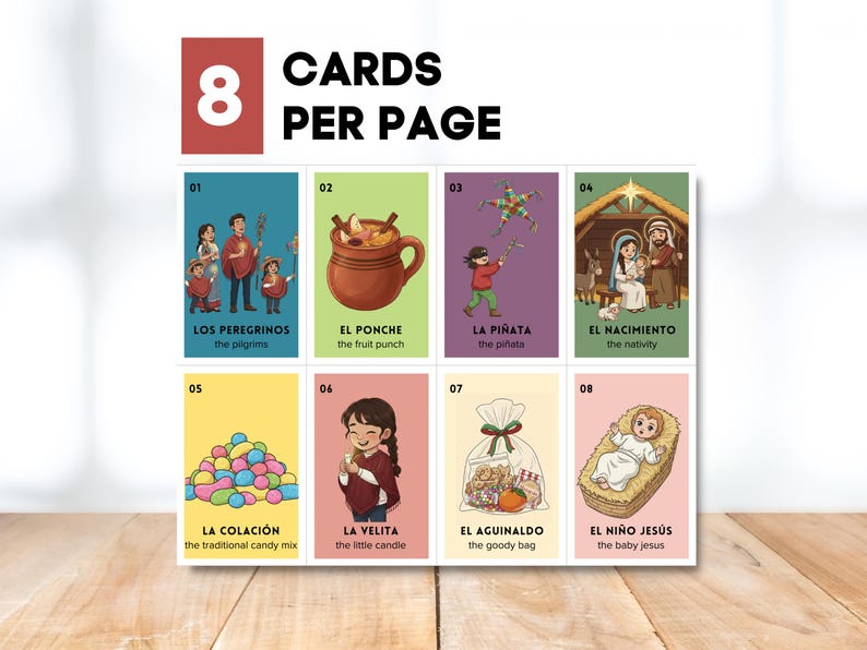 Christmas Posada Loteria, 100 Printable Boards, Multicultural Bilingual ...