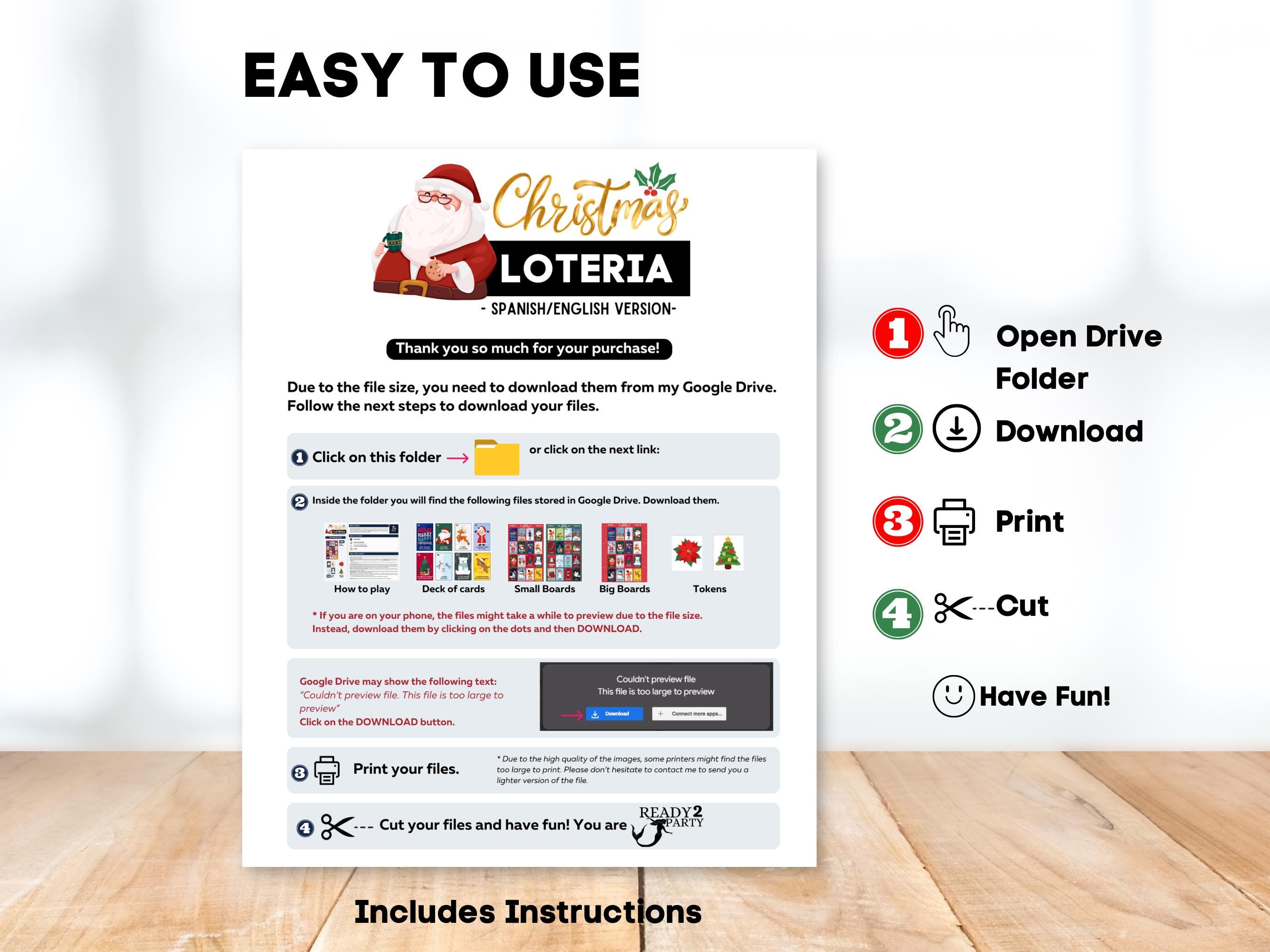 Christmas Loteria, 60 Boards, Loteria Navideña, Bilingual Holiday Bingo ...