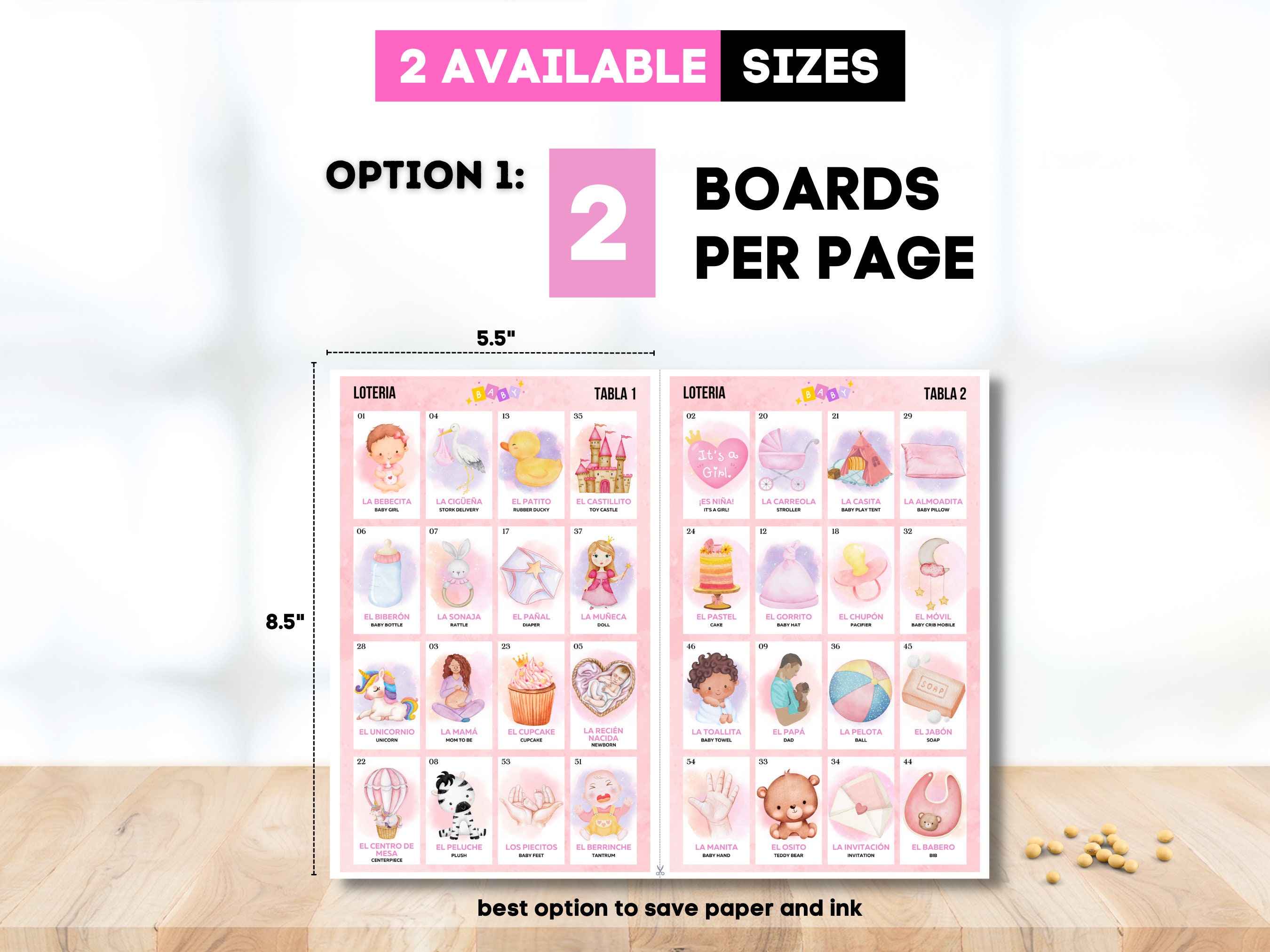 Girl Baby Shower Loteria, Girl Loteria Baby Shower Niña, 40 Unique ...