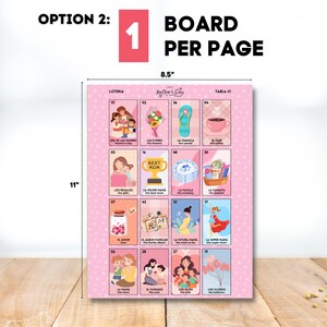 Mother's Day Loteria, Loteria Dia De Las Madres, 60 Boards, 48 Calling ...
