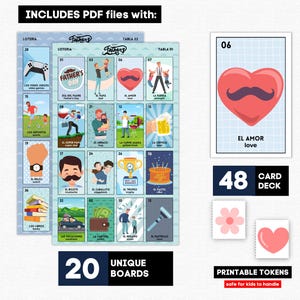 Father's Day Loteria, Loteria Del Día Del Padre, Gift for Dad, Father's ...