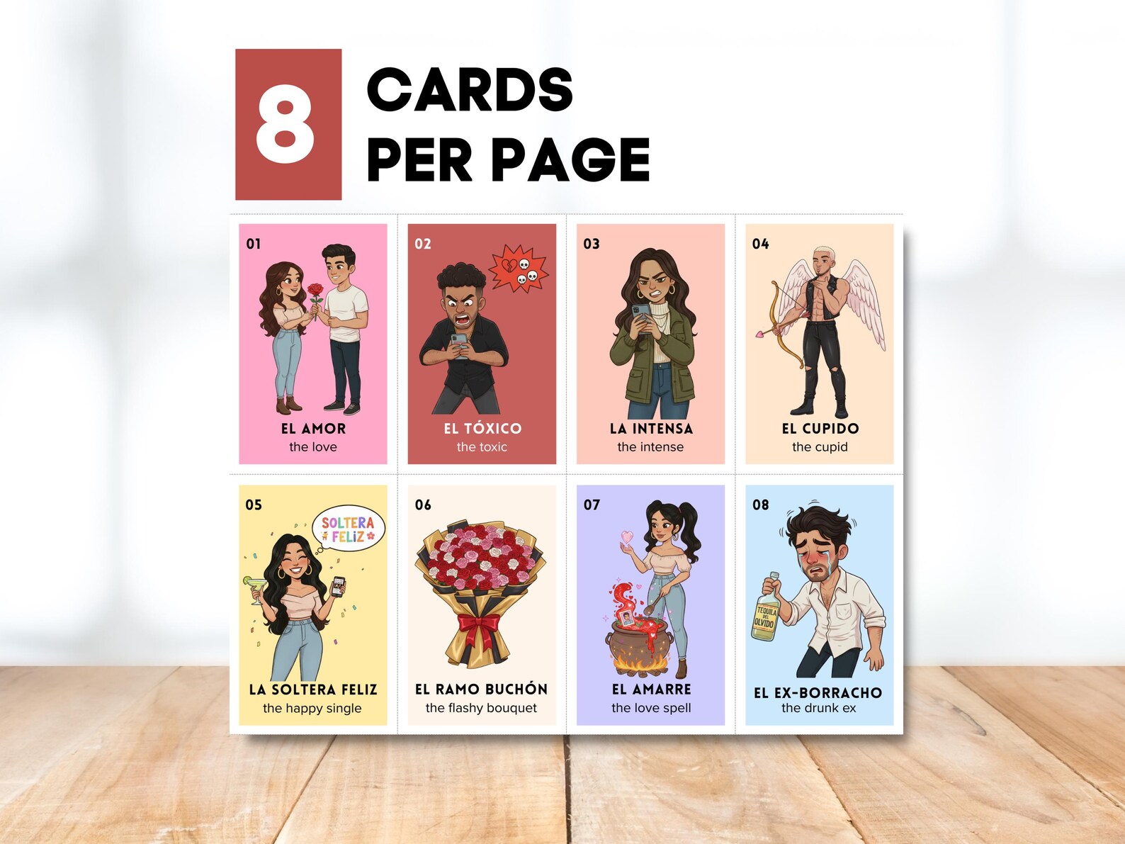 Love Loteria, Multicultural Bilingual Amor Latino Valentine's Bingo ...