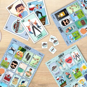 Father's Day Loteria, Loteria Del Día Del Padre, Gift for Dad, Father's ...
