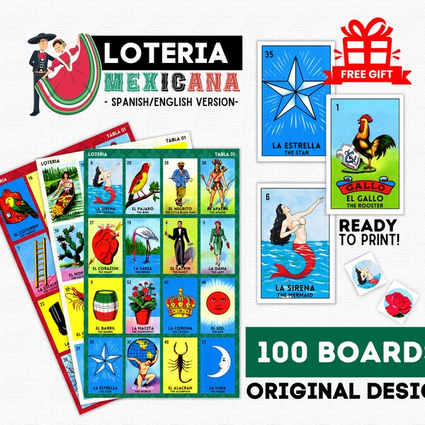 Loteria Mexicana Cards Pdf - Etsy