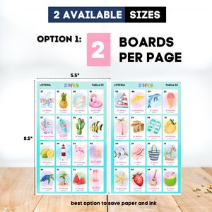 Summer Loteria, Loteria De Verano, 40 Boards, 54 Cards, Pool Party ...