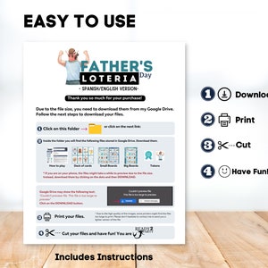 Father's Day Loteria, Loteria Día Del Padre, 60 Boards, 54 Cards ...