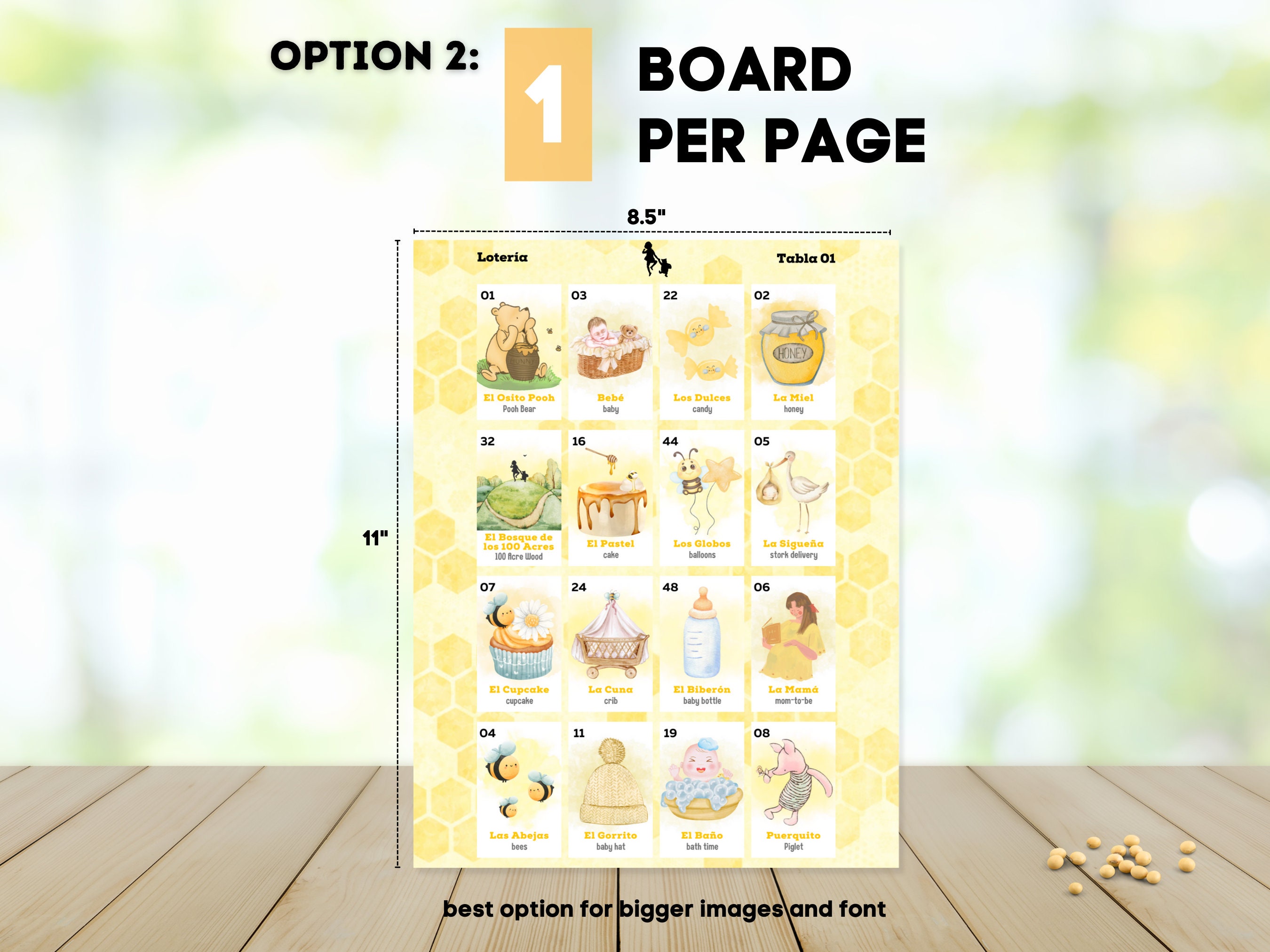 Neutral Baby Shower Loteria, Pooh Bear Baby Shower Bingo, 20 Boards, 54 ...