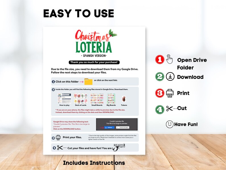 Loteria Navideña, 100 Boards, Spanish Christmas Holiday Bingo, (digital ...