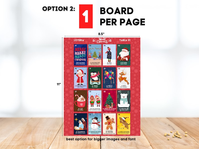 Christmas Loteria, 60 Boards, Loteria Navideña, Bilingual Holiday Bingo ...
