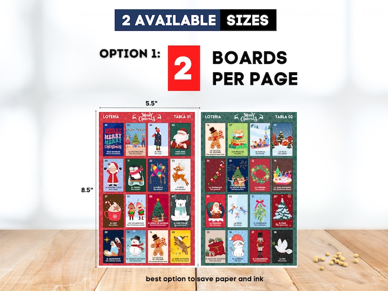 Christmas Loteria, 60 Boards, Loteria Navideña, Bilingual Holiday Bingo ...
