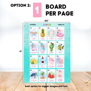 Summer Loteria, Loteria De Verano, 40 Boards, 54 Cards, Pool Party ...