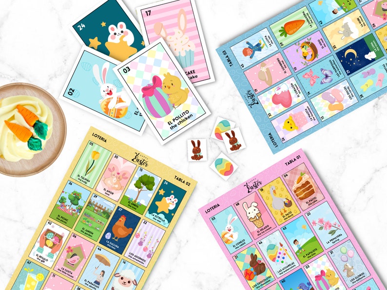 Easter Loteria, Loteria De Pascua, Día De La Coneja, 40 Boards, Easter ...