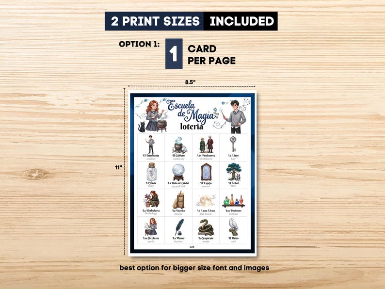 Magic School Loteria, 60 Printable Cards, Wizard Bingo Party Game ...