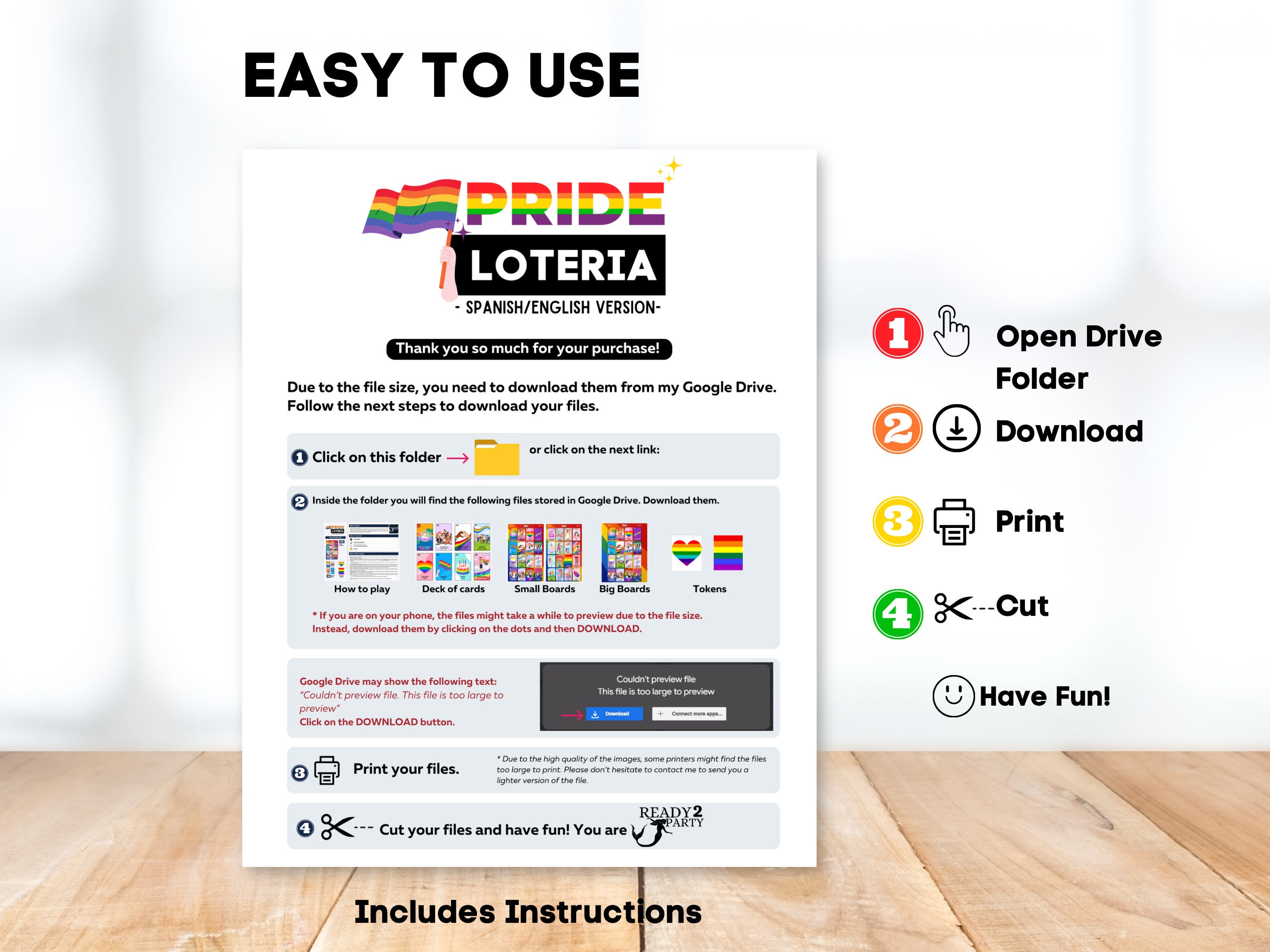 Pride Month Loteria, 60 Boards, Loteria LGBTQ, Rainbow Pride Bingo ...