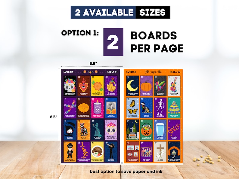 Día De Muertos Loteria Day of the Dead Bingo 100 Boards 48 - Etsy