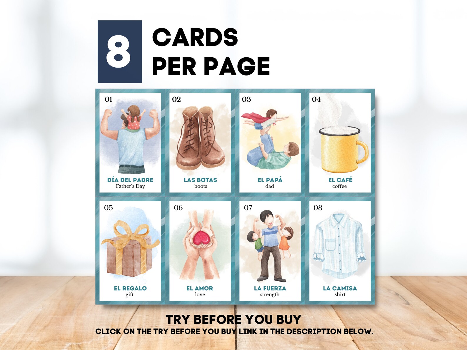 Father's Day Loteria, Loteria Día Del Padre, 60 Boards, 54 Cards ...