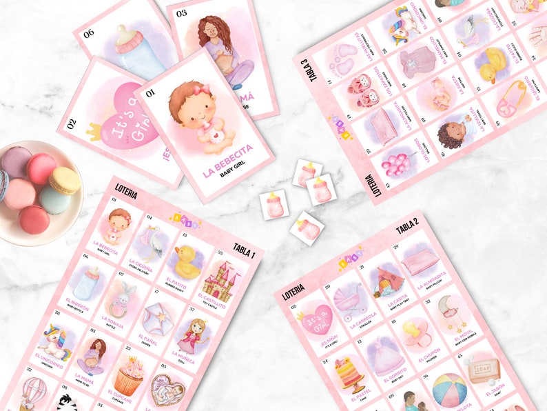 Girl Baby Shower Loteria, Girl Loteria Baby Shower Niña, 40 Unique ...