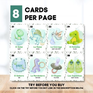 Dinosaur Baby Shower Loteria, Loteria Baby Shower Dinosaurios, 40 ...