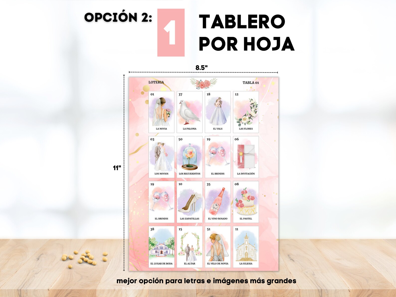 Loteria Despedida De Soltera, 20 Tableros Imprimibles, 54 Cartas Con Diseños De Boda, Bingo ...