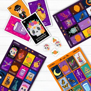 Día De Muertos Loteria, Day of the Dead Bingo, 100 Boards, 48 Cards ...