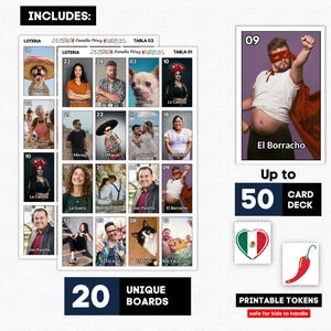 Personalized Loteria, Loteria Personalizada, Custom Made Bingo, 20 ...