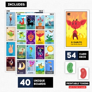 Nueva Loteria Mexicana, 40 Boards, New Mexican Loteria 2nd Edition, New ...
