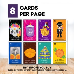 Día De Muertos Loteria, Day of the Dead Bingo, 40 Boards, 48 Cards ...