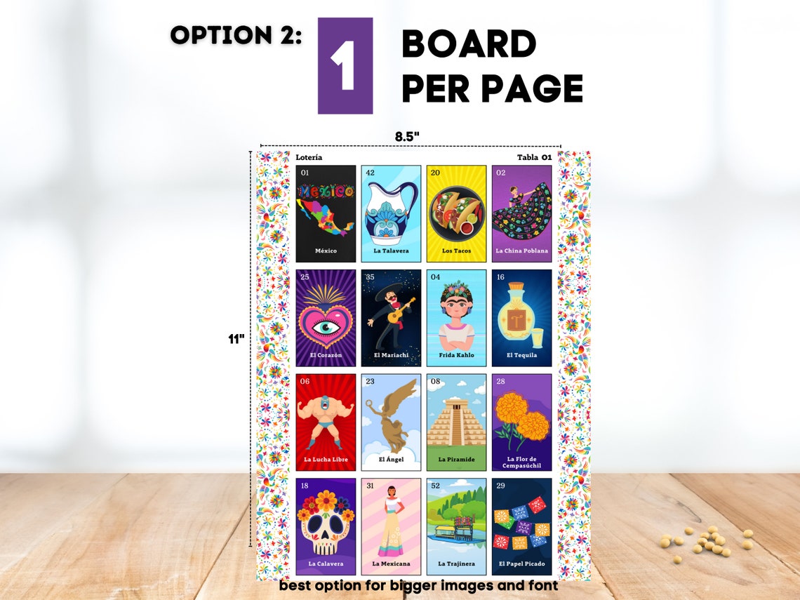 Mexican Loteria, Loteria Mexicana, 100 Boards, 54 Calling Cards, Viva ...