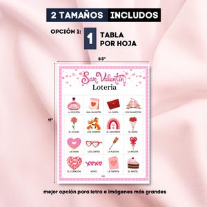 Loteria San Valentin, 60 Tablas Imprimibles, Bingo Día Del Amor Y La ...