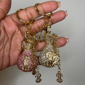 Bling Money Bag Keychain - Etsy
