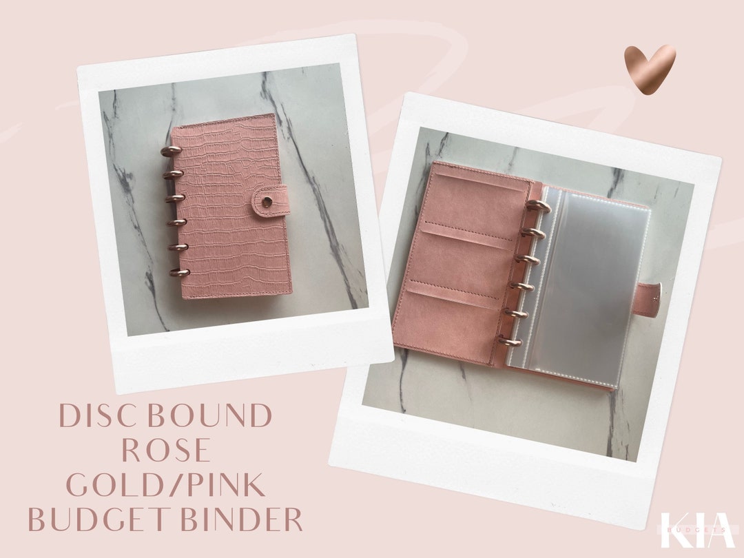 Rose Gold/pink Disc Bound Budget Binder - Etsy