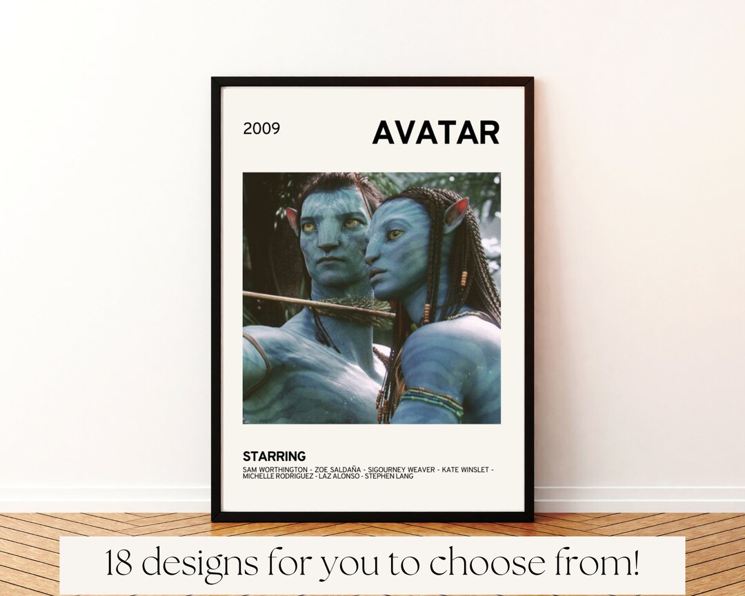 AVATAR Vintage Minimal Poster, Movie Wall Art Decor, Instant Download ...
