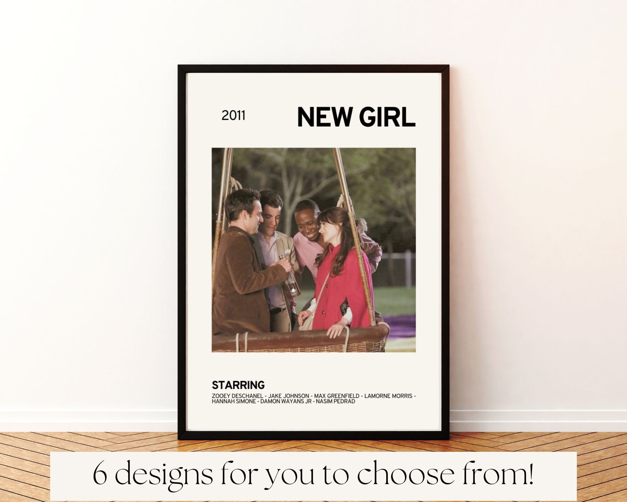 NEW GIRL Aesthetic Poster, Vintage Movie Poster Wall Art, Instant ...