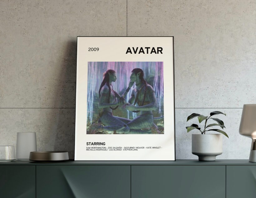 AVATAR Vintage Minimal Poster, Movie Wall Art Decor, Instant Download ...