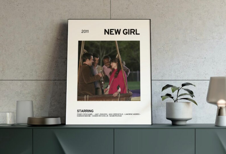 NEW GIRL Aesthetic Poster, Vintage Movie Poster Wall Art, Instant ...