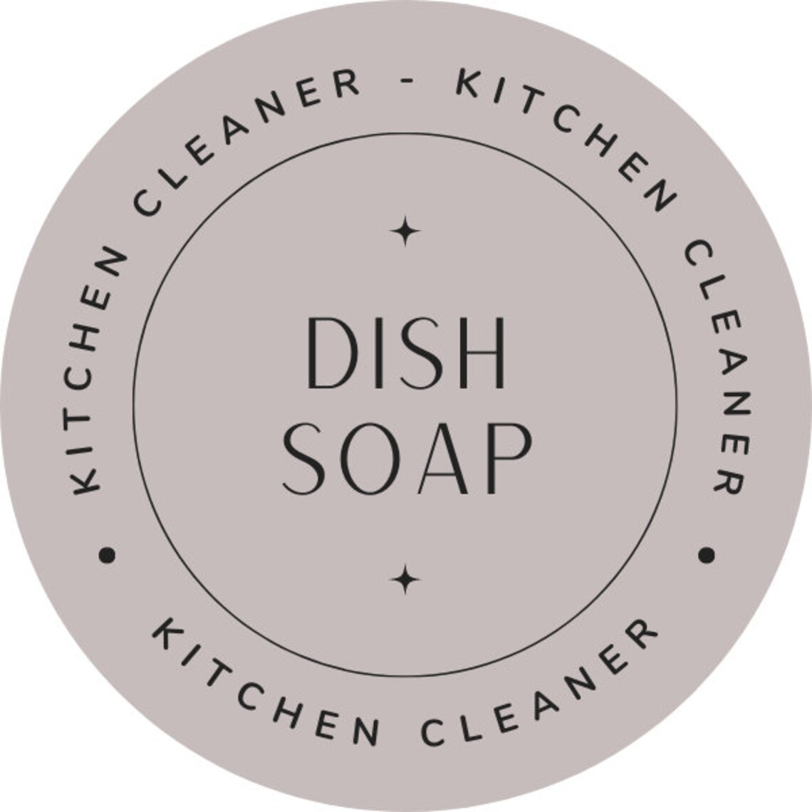 Round Template Printable Stickers, Digital Download, Cleaning Supply ...