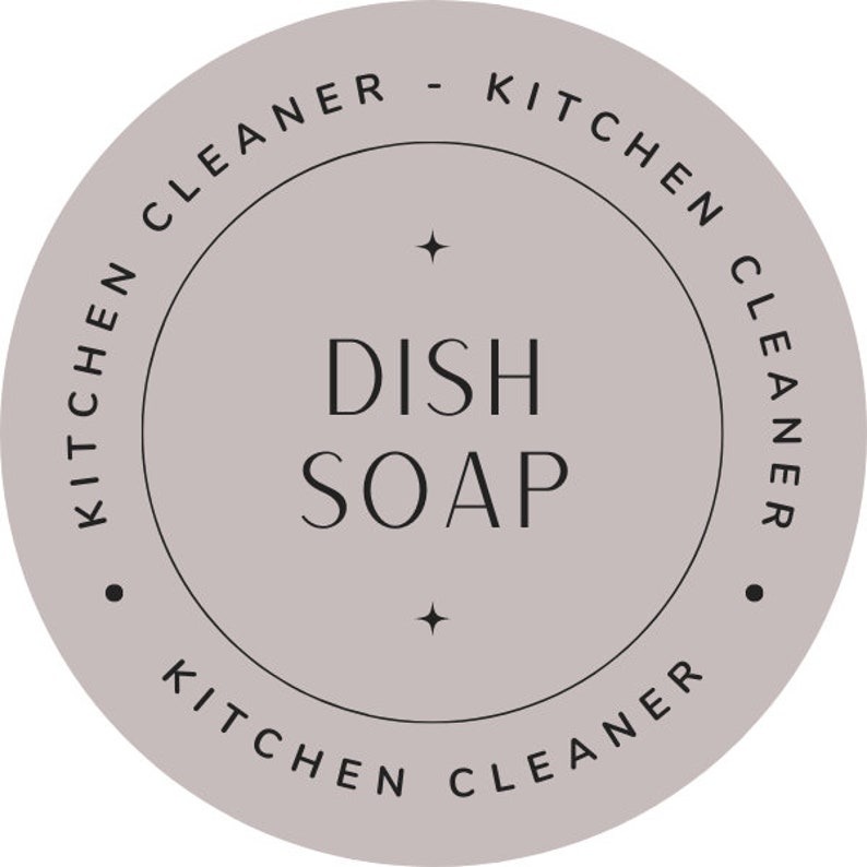 Round Template Printable Stickers, Digital Download, Cleaning Supply ...