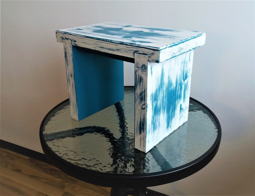 Nautical Step Stool, Scaunul Pescarului, , Beach House Shabby Chic ...