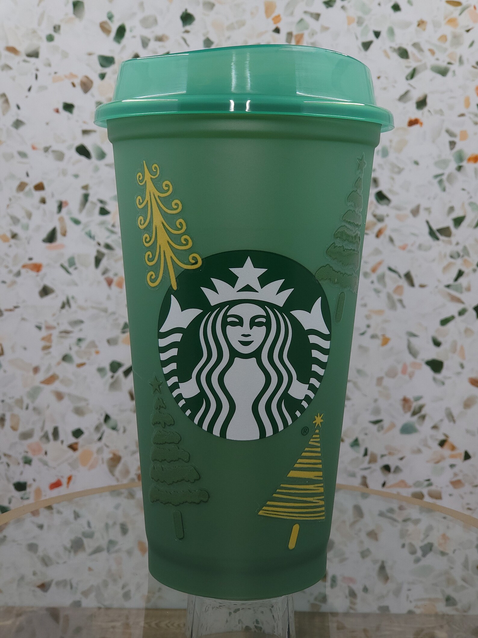 Color Changing Hot Starbucks Reusable Cup With Lid Holiday Edition - Etsy