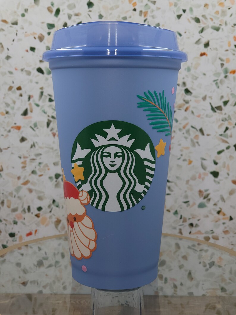 Color Changing Hot Starbucks Reusable Cup With Lid Holiday Edition - Etsy