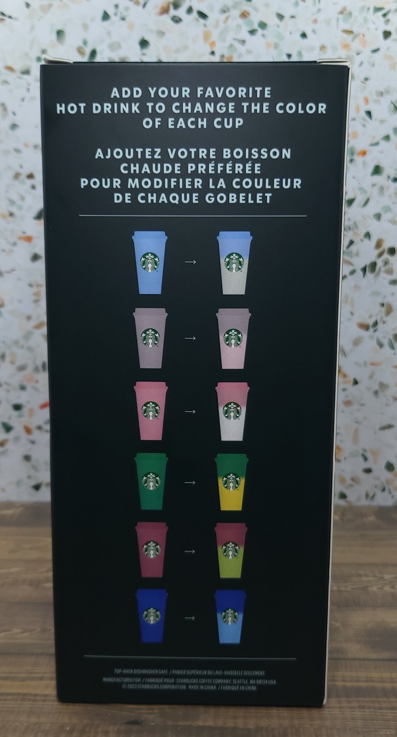 Color Changing Hot Starbucks Reusable Cup With Lid Holiday Edition - Etsy