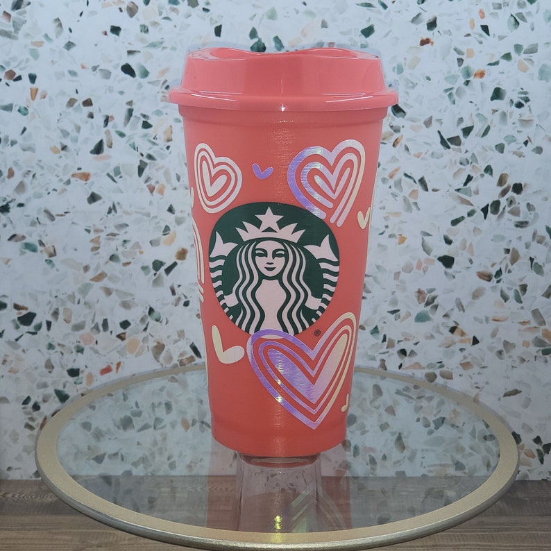 Color Changing Hot Starbucks Reusable Cup With Lid - Etsy