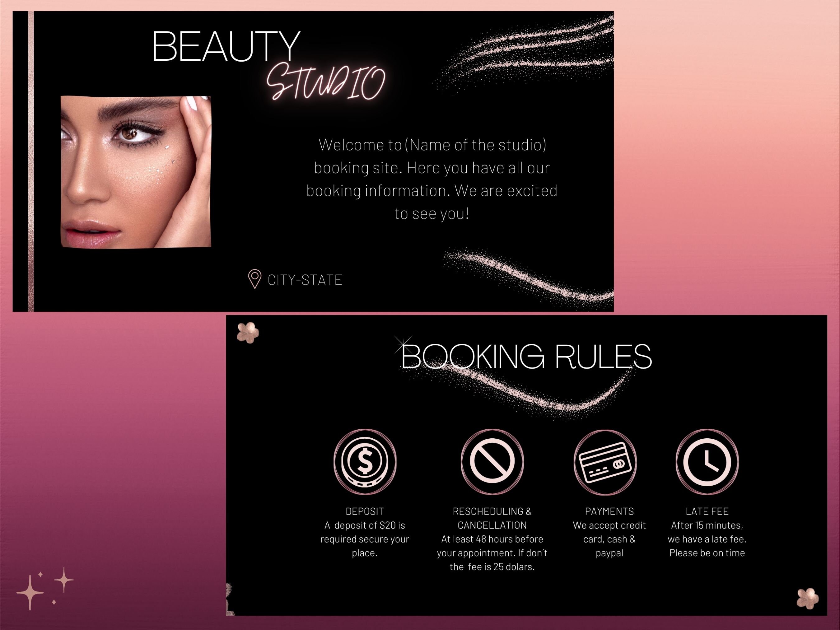 Diy Pink Acuity Scheduling Template Aesthetic Pink Acuity - Etsy