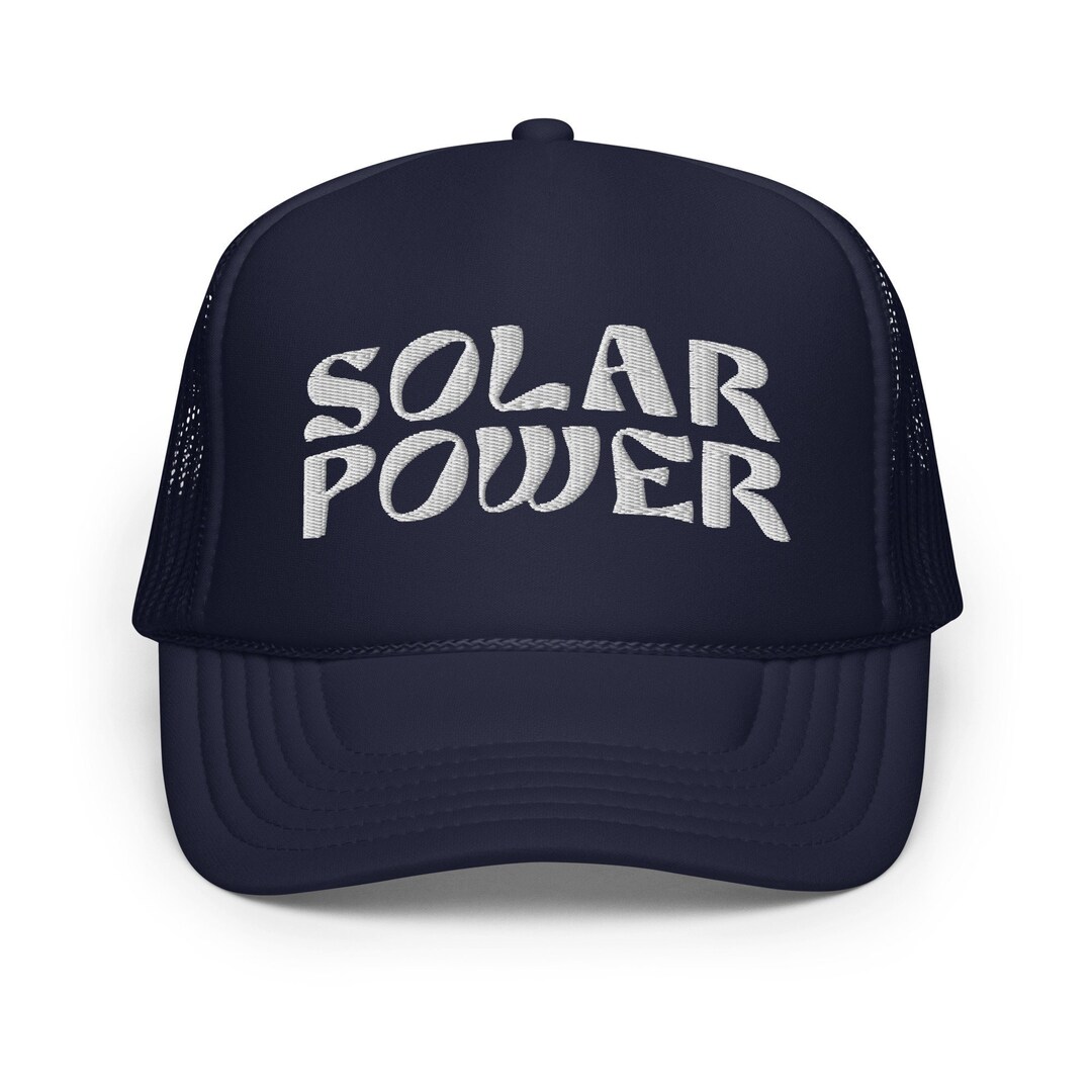 Lorde Solar Power Foam Trucker Hat, Embroidered Groovy Design - Etsy